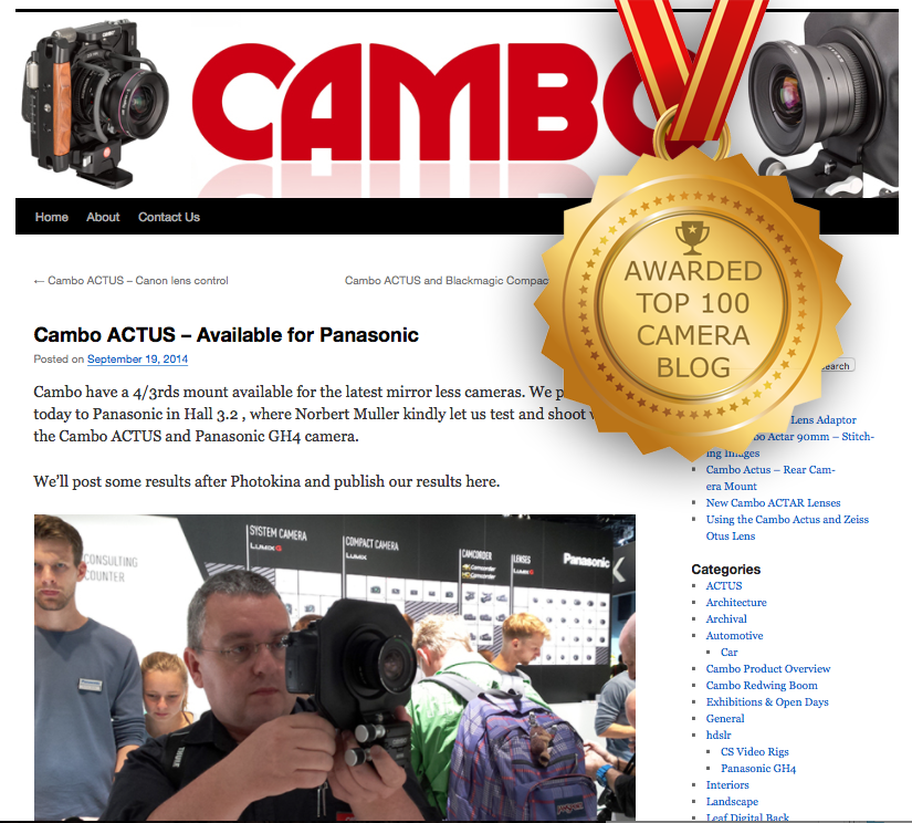 Cambo – Top 100 Camera Blog Award | Cambo Blog